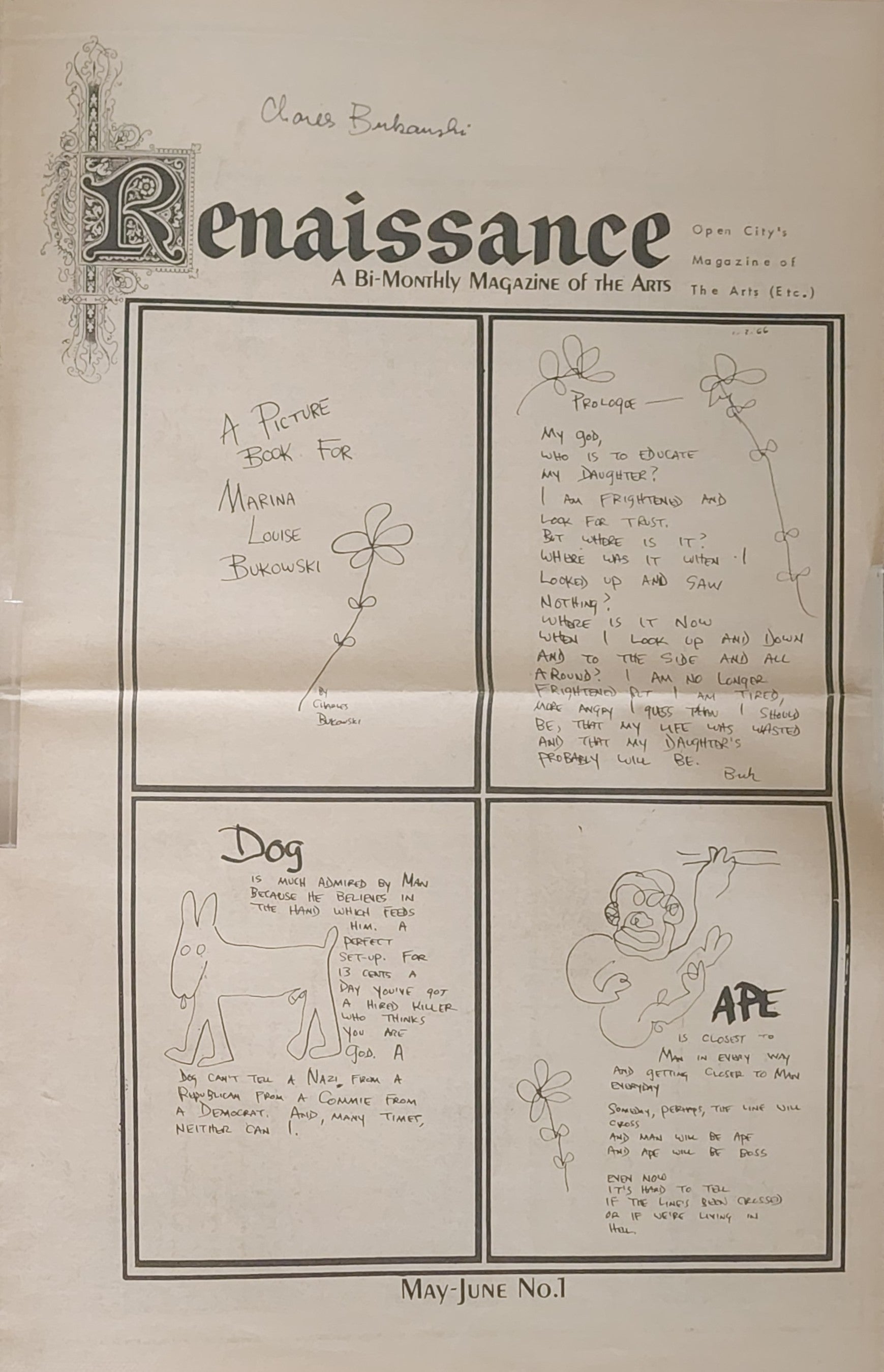 A Picture Book for Marina Bukowski: Signed by Charles Bukowski – The ...