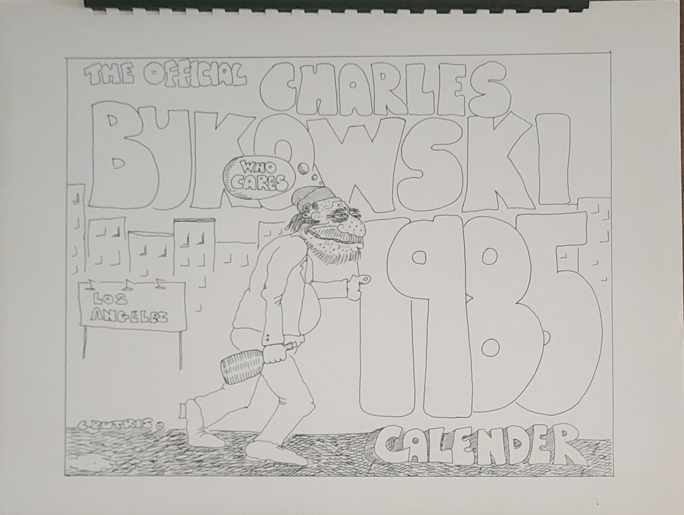 #15/25: The Official Charles Bukowski 1985 “Calender” Black Sparrow Pr ...