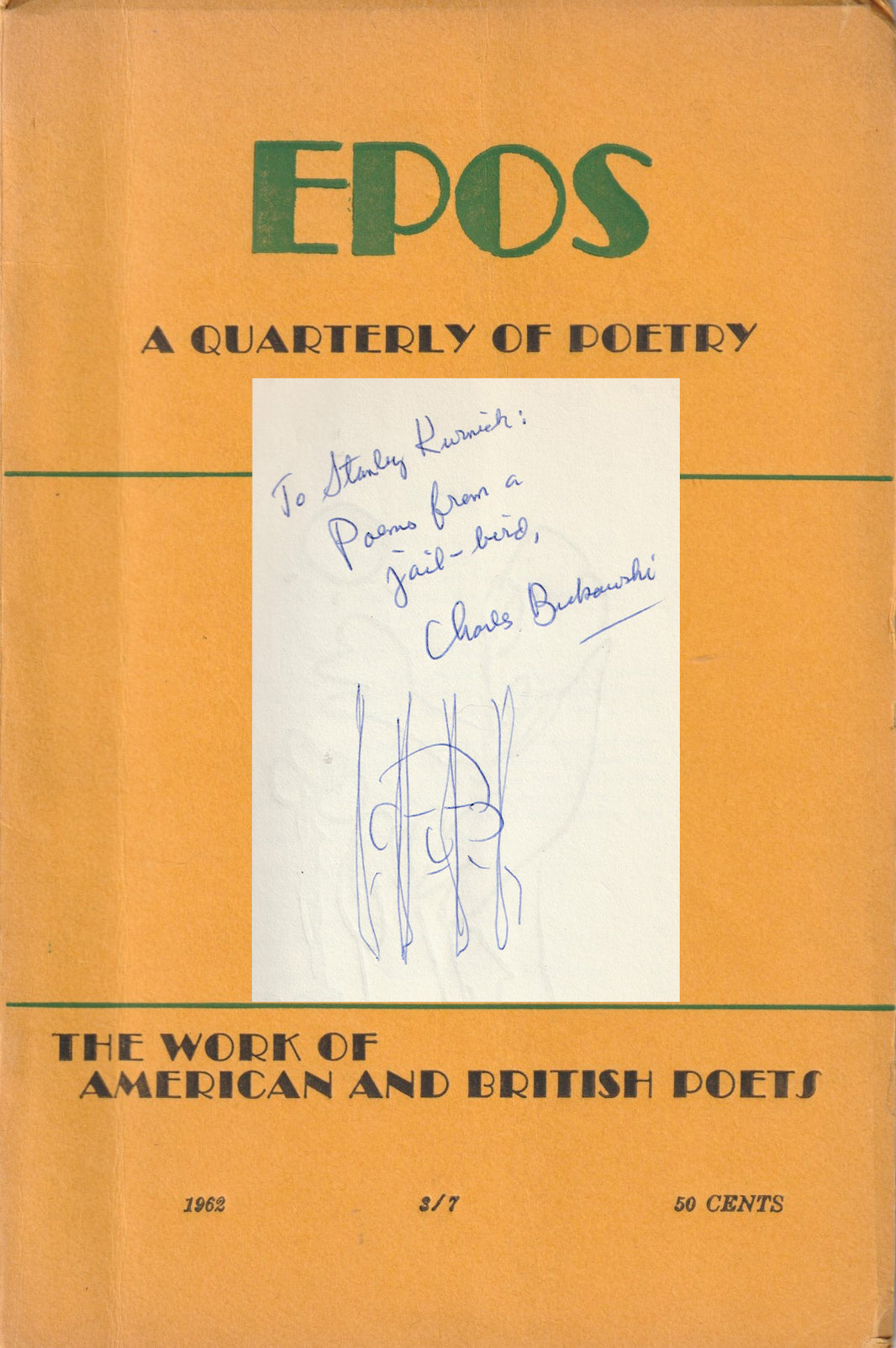 Charles Bukowski Books, Poetry, Mauscripts, Magazines, Gifts, Photos ...